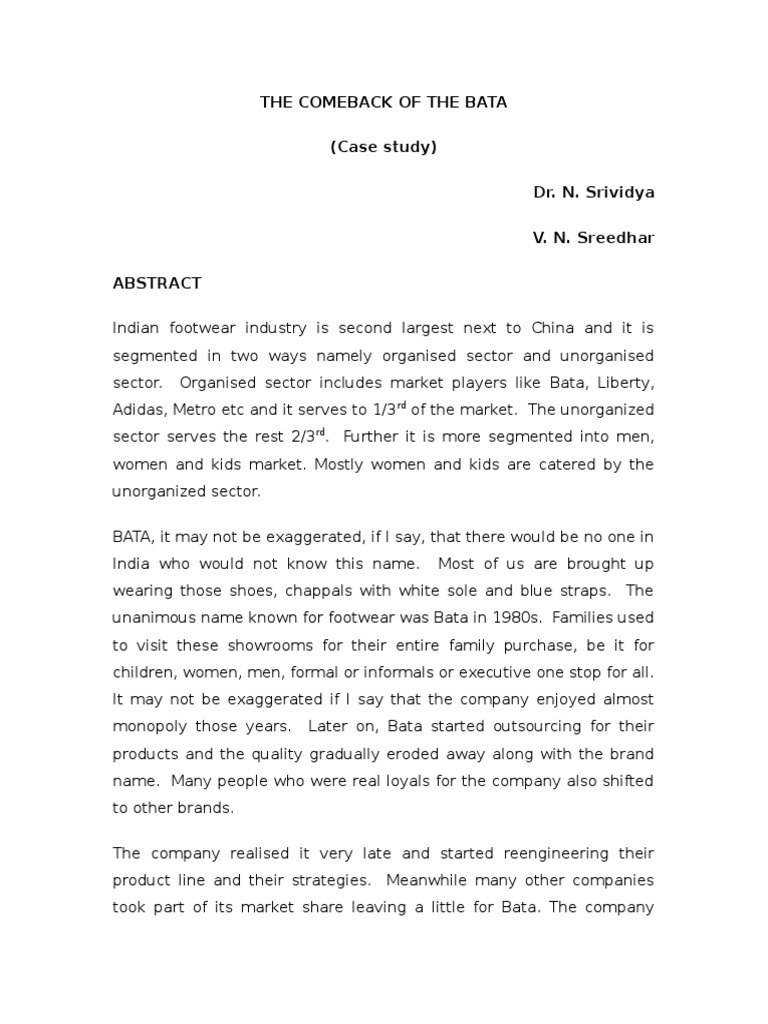 Bata Paper Final | PDF | Retail | Shoe