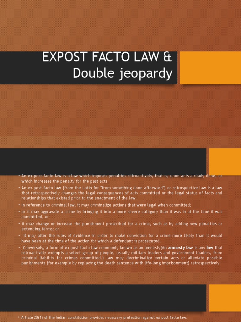 Expost Facto Law | PDF | Ex Post Facto Law | Criminal Justice