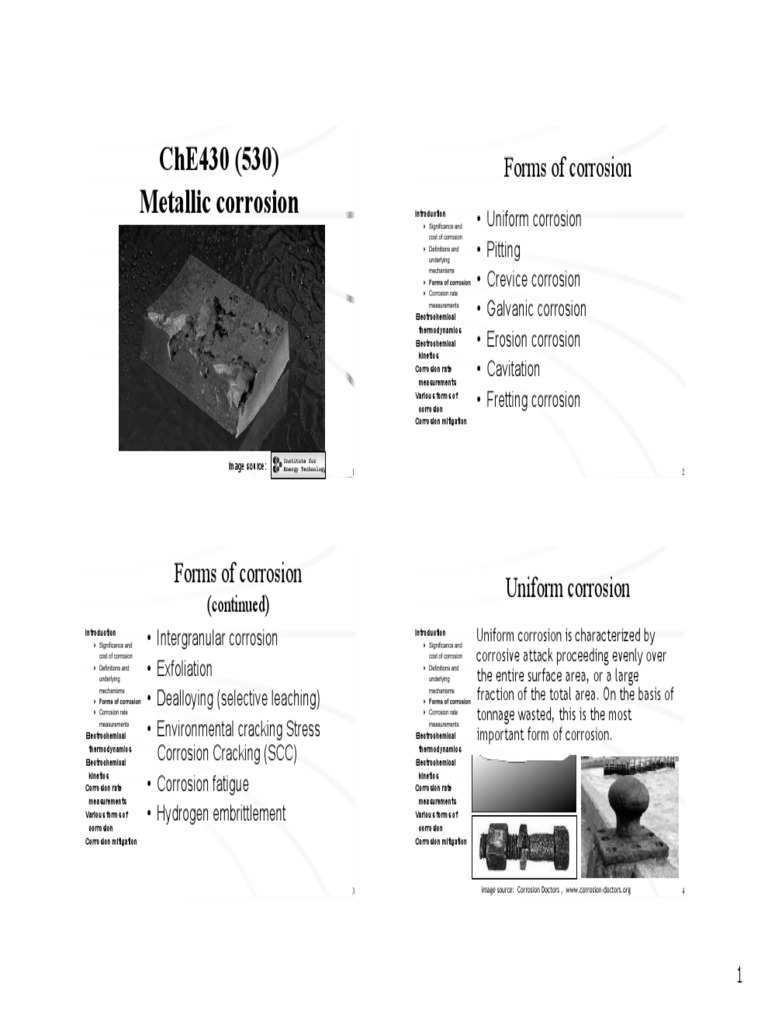 Types of Corrosion | PDF