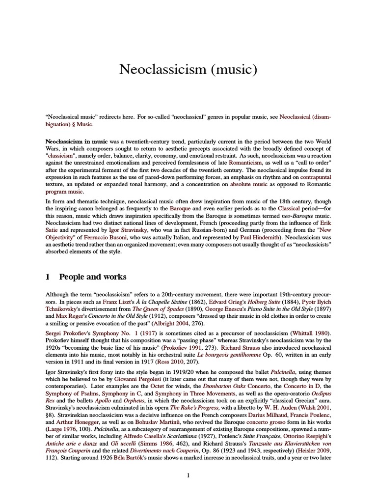 Neoclassicism (Music) | Classicism | Classical Music