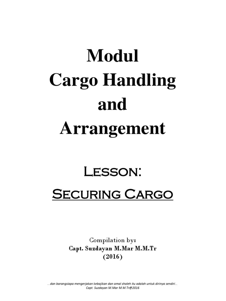 A Compilation of Cargo Securing | PDF | Rope | Cargo