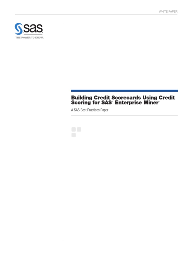 Sas - Building Credit Scorecards | PDF | Sas (Software) | Credit Score