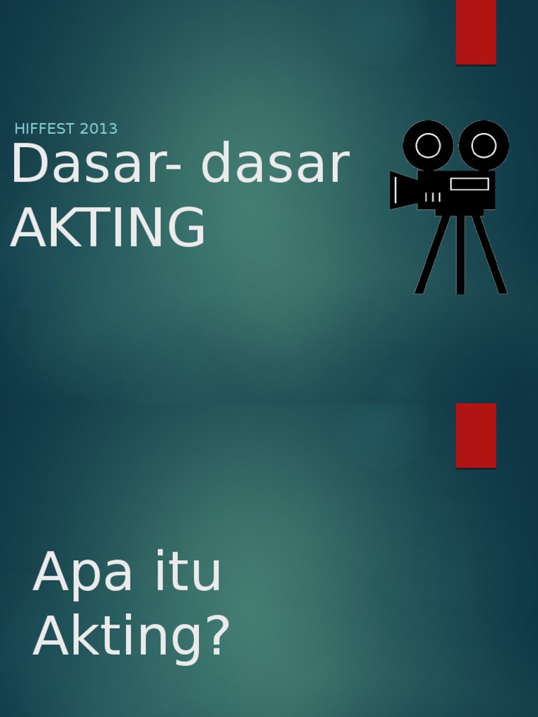 Dasar - Dasar AKTING | PDF | Seni