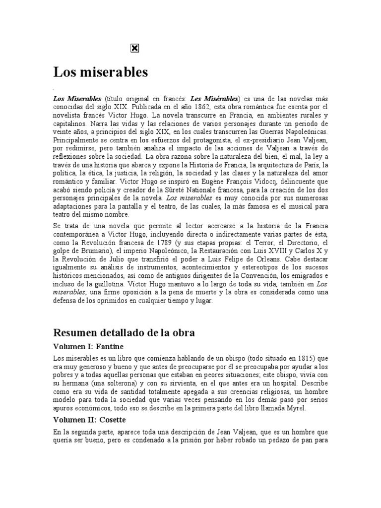 Los Miserables Victor Hugo | PDF | Los Miserables