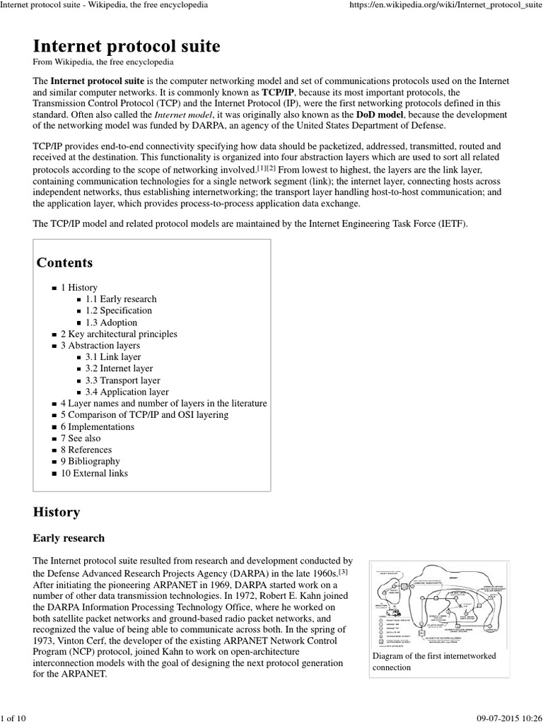Internet Protocol Suite | Download Free PDF | Internet Protocol Suite | Osi Model