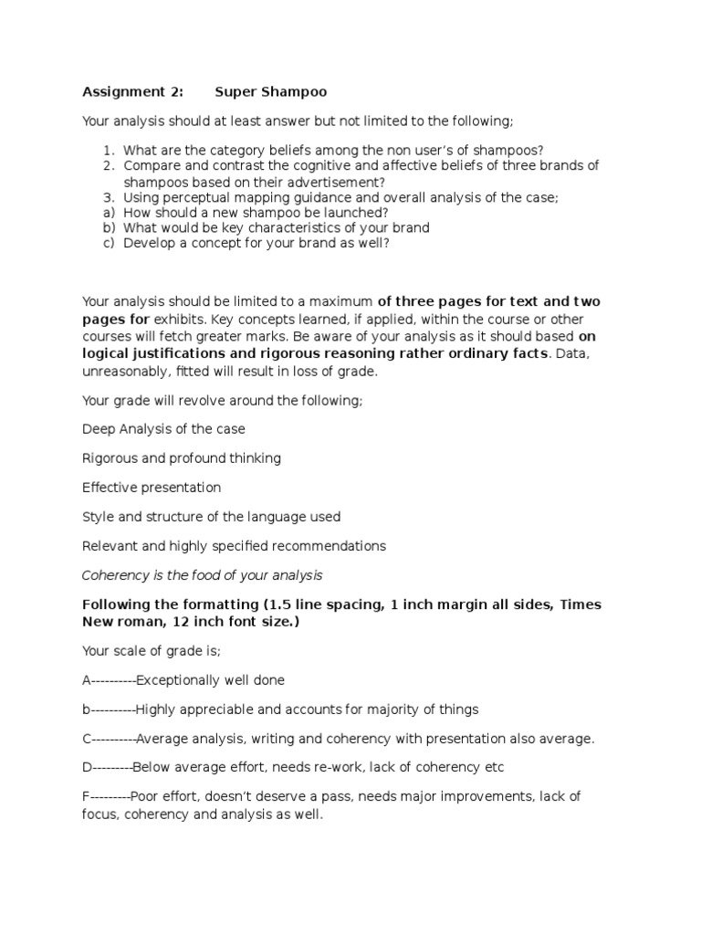 Developing a New Shampoo Brand: A Comprehensive Analysis of Category ...