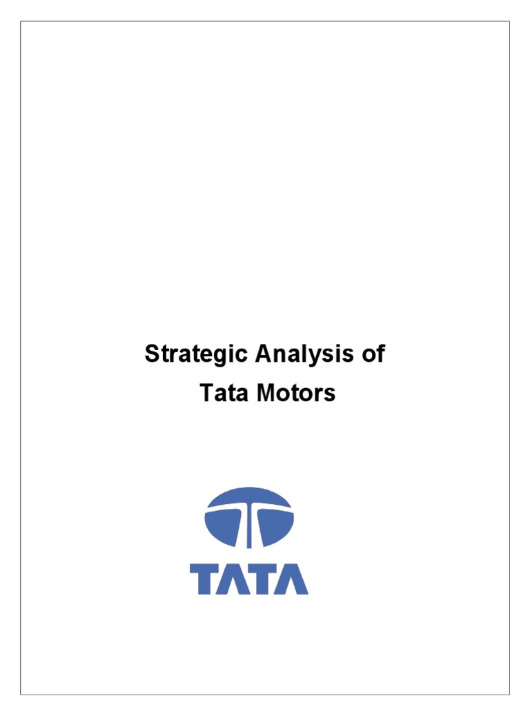 Strategic Analysis of Tata Motors | PDF | Analytics | Cummins