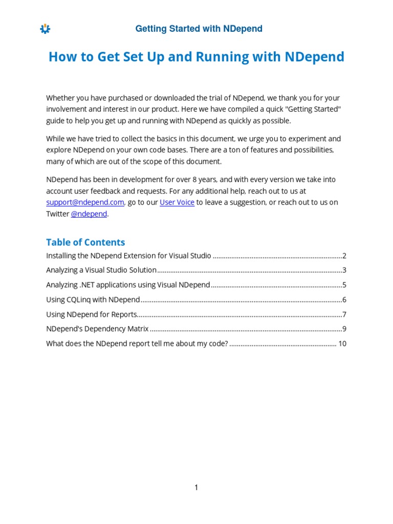 Getting Started With NDepend | PDF | Microsoft Visual Studio | Graph Theory