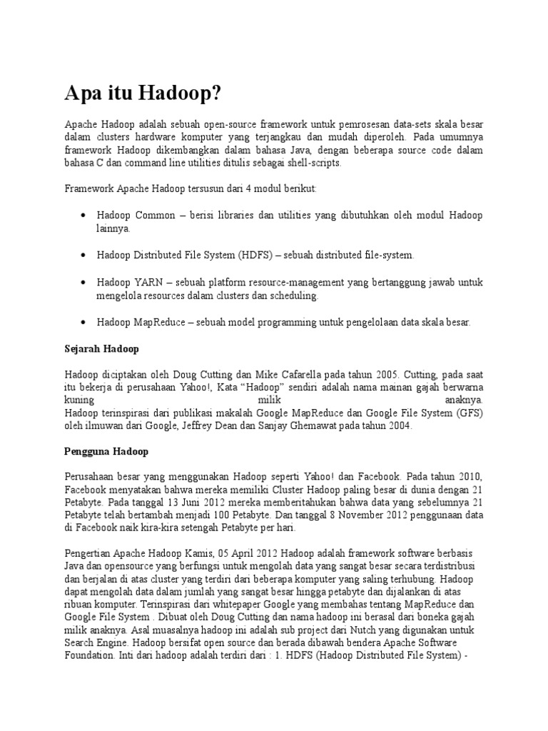 Apa Itu Hadoop | PDF