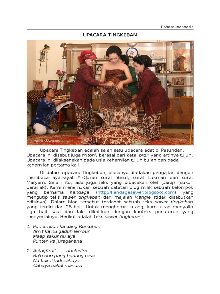 Kebudayaan Sunda, Upacara Tingkeban | PDF