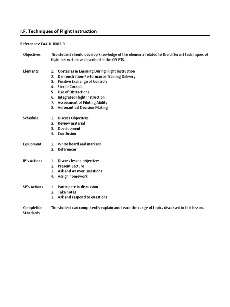 01.F. Techniques of Flight Instruction | PDF | Flight Instructor ...