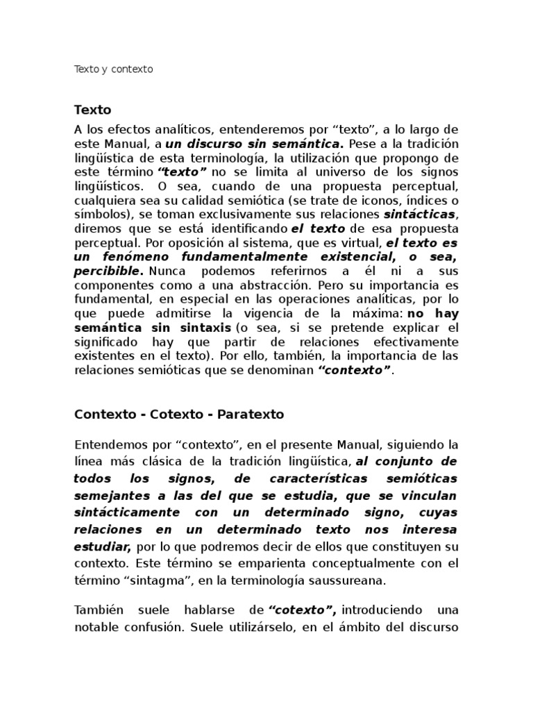 Texto y Contexto | PDF | Semiótica | Existencialismo