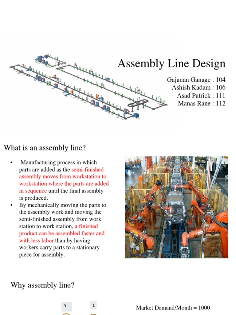 Assembly Line Design Final | PDF | Mass Production | Economics