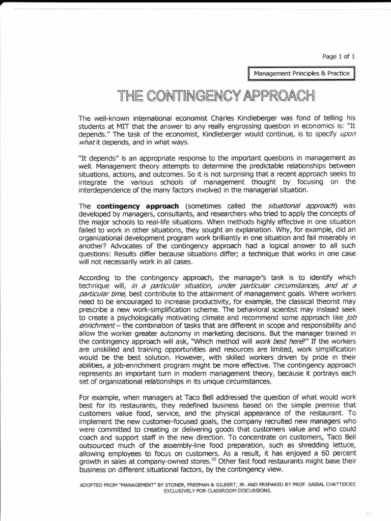 Contingency | PDF | Action (Philosophy) | Psychology