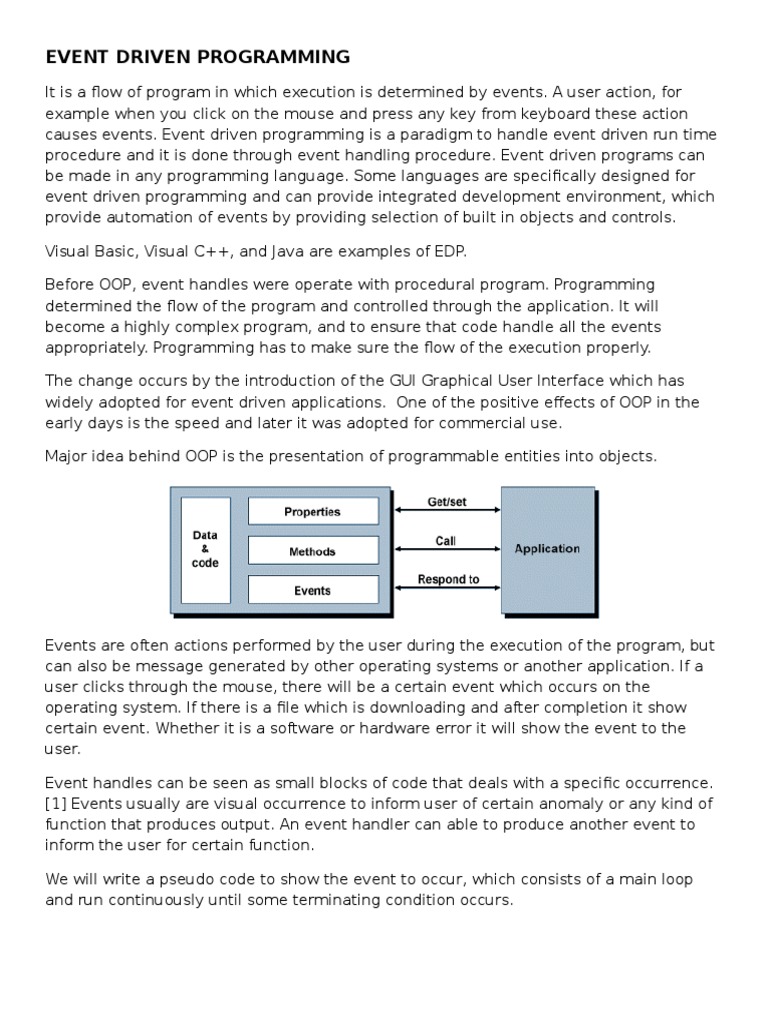 Event Driven Programming | PDF | Source Code | Computer Program