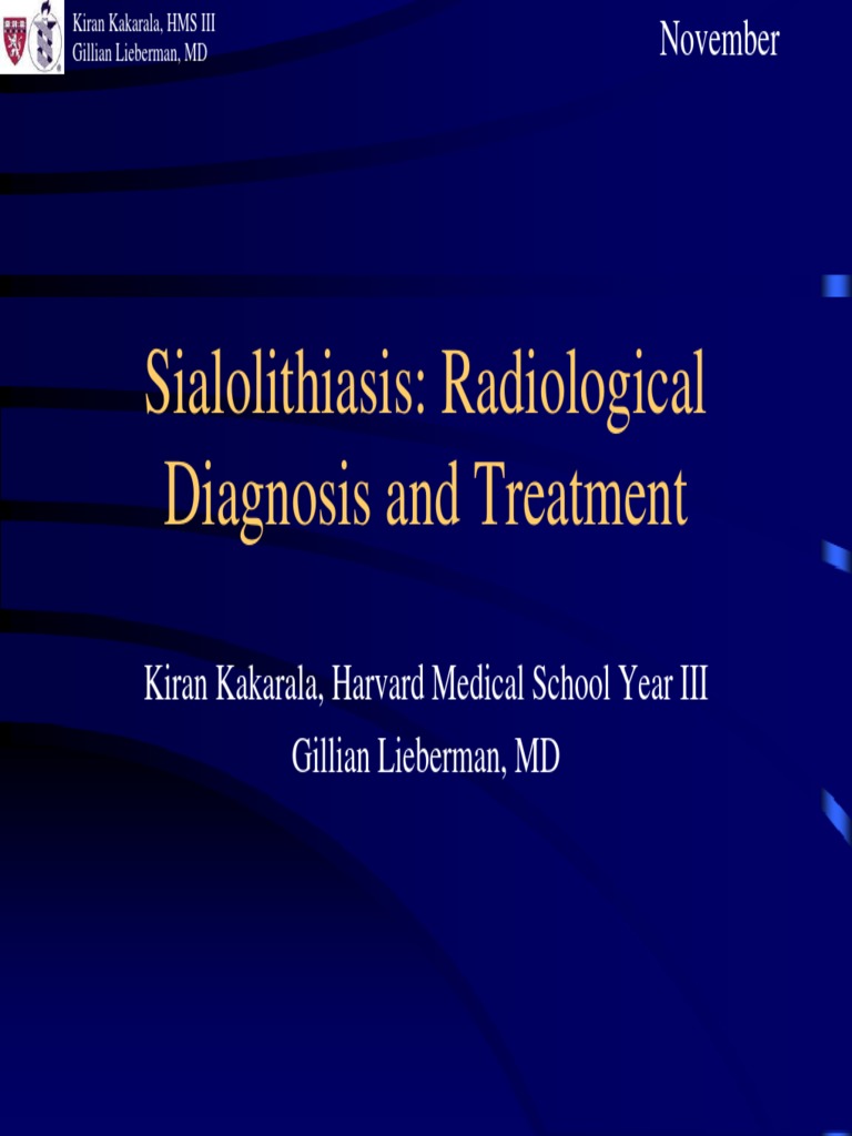Sialolithiasis: Radiological Diagnosis and Treatment: November | PDF ...