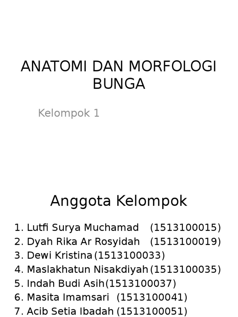 Anatomi Dan Morfologi Bunga | PDF | Kesehatan Holistik
