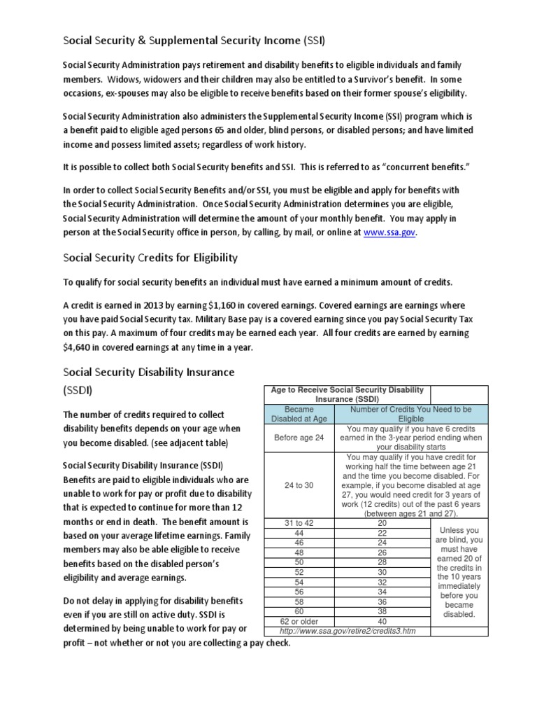 Social Security & Supplemental Security Income (SSI) : WWW - Ssa.gov ...
