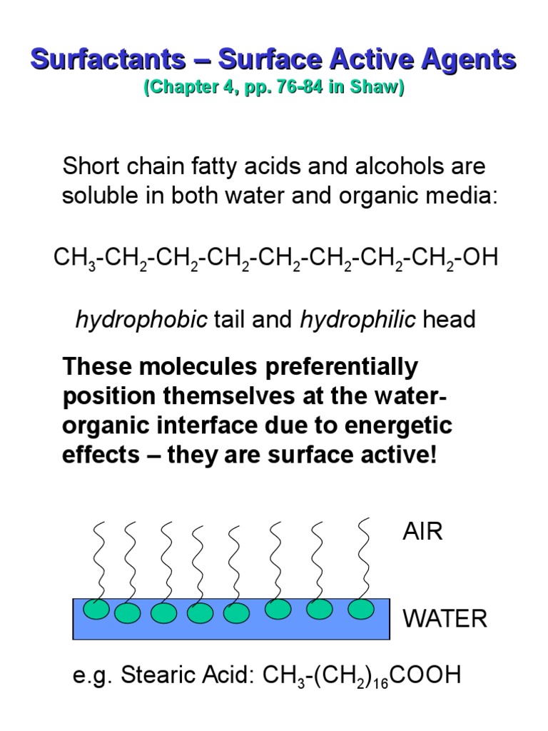 Surfactants - Surface Active Agents | PDF | Surfactant | Surface Tension