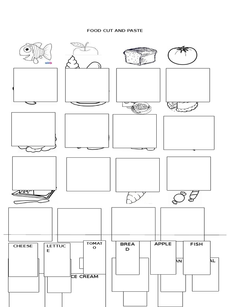 Food Cut and Paste | PDF