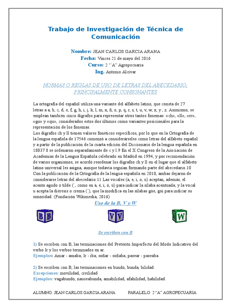 Reglas del Abecedario y Uso de Letras | PDF | Alfabeto | Cuentos