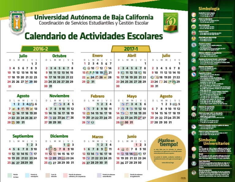 Calendario Escolar 2016-2 2017-1 | PDF