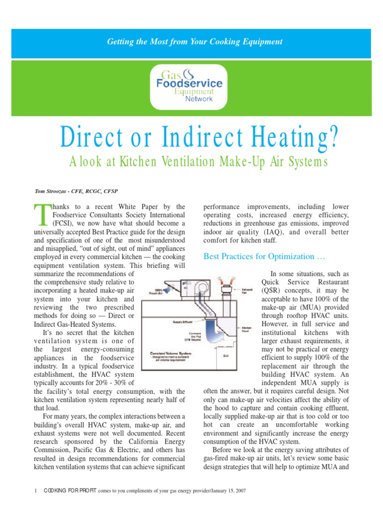 Direct or Indirect Heating?: A Look at Kitchen Ventilation Make-Up Air ...