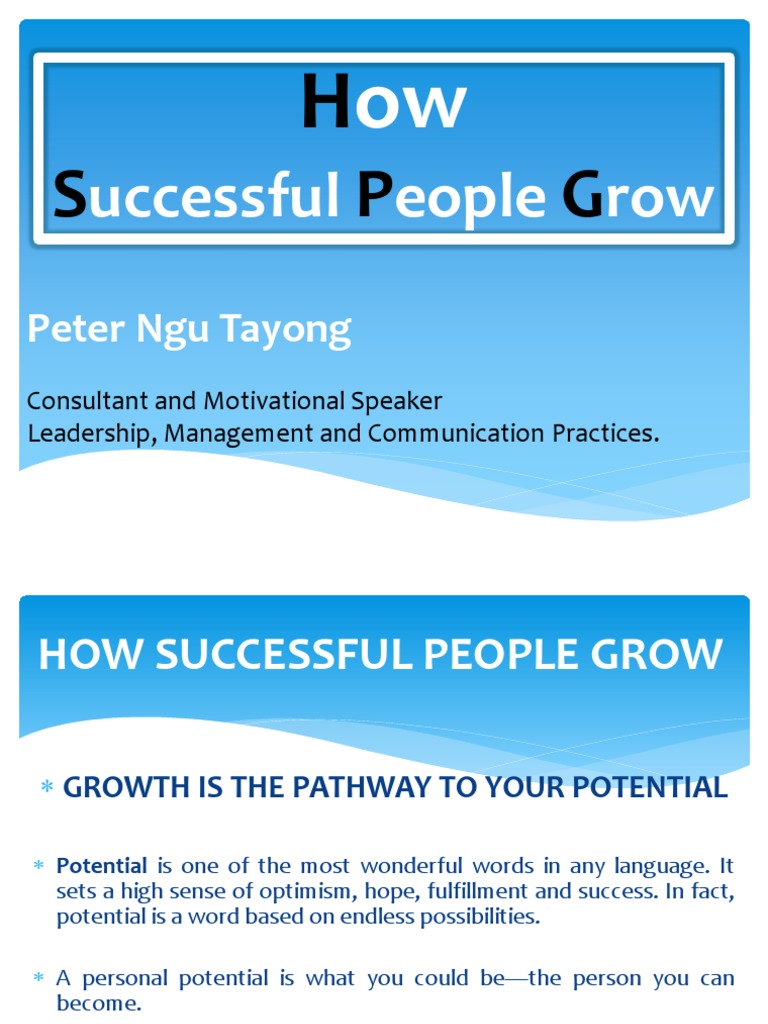 How Successful People Grow-1 | PDF | Mentorship | Motivation