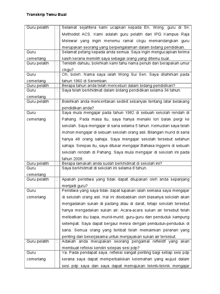 Temu Bual | PDF