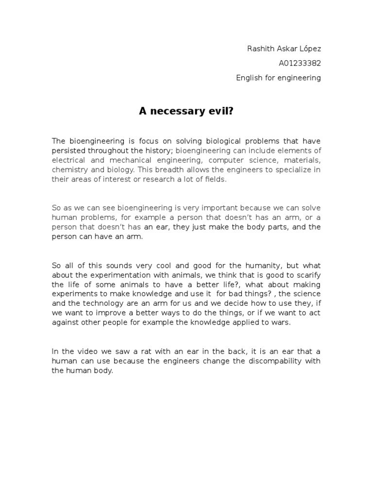 A Necessary Evil PDF