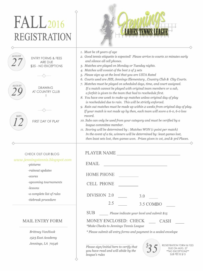 2016 Fall Entry Form | PDF
