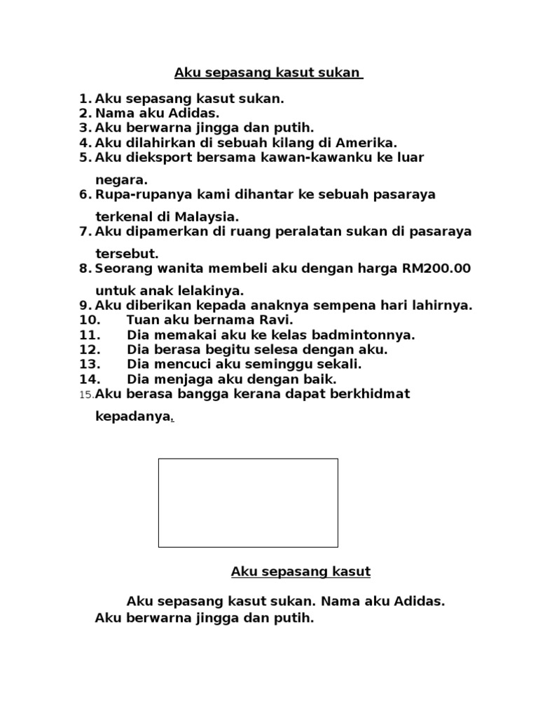 Aku Sepasang Kasut Sukan | PDF | Gaya Hidup