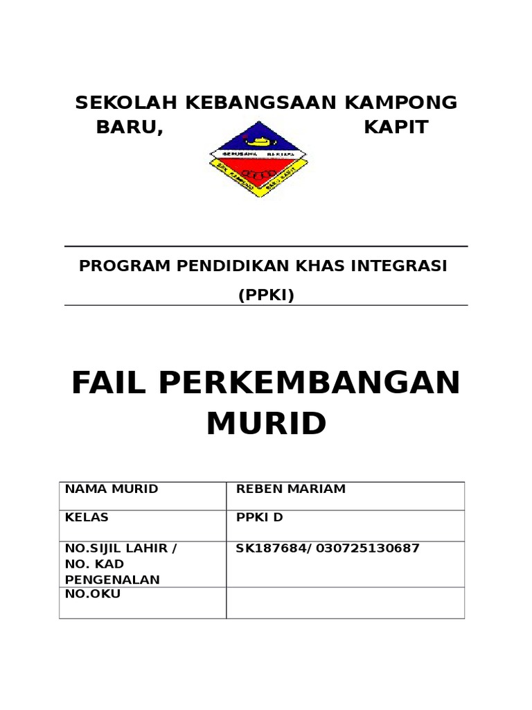 Fail Perkembangan Murid Ppki D 2016 | PDF