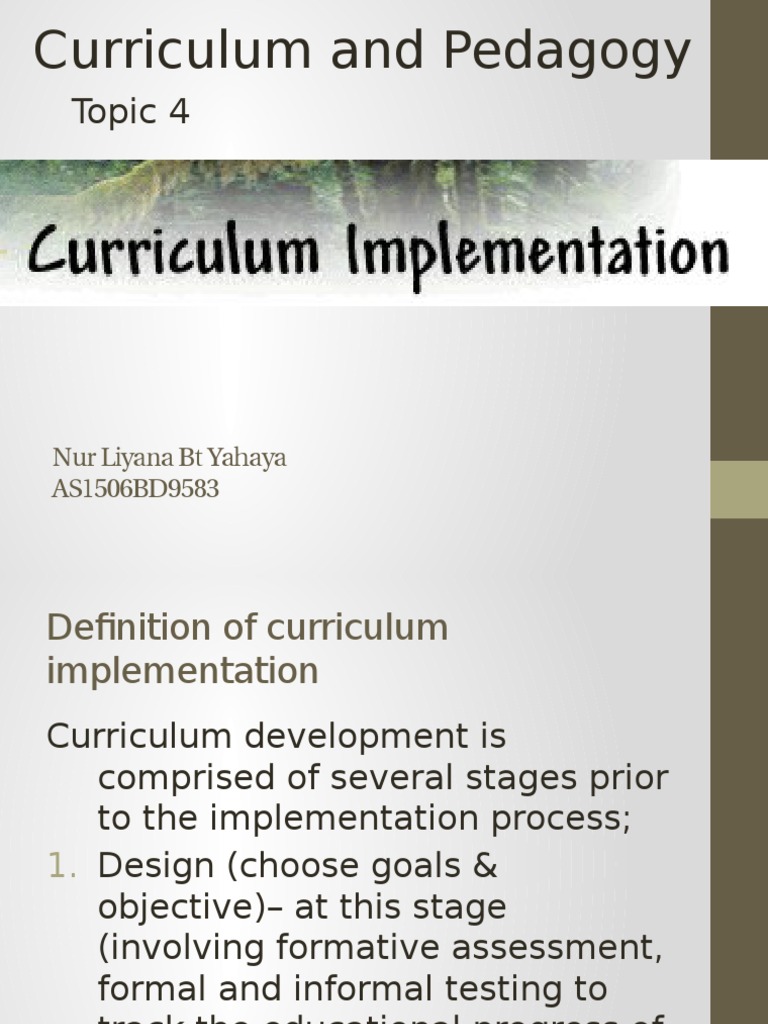 Chapter 4 Curriculum Implementation | PDF
