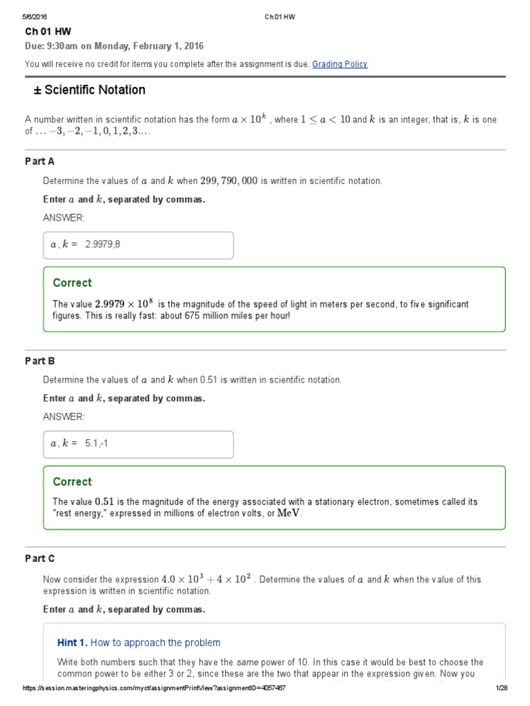 Mastering Physics CH 08 HW College Physics I LCCC | PDF | Significant ... Mastering Physics CH 08 HW College Physics I LCCC | PDF | Significant ...