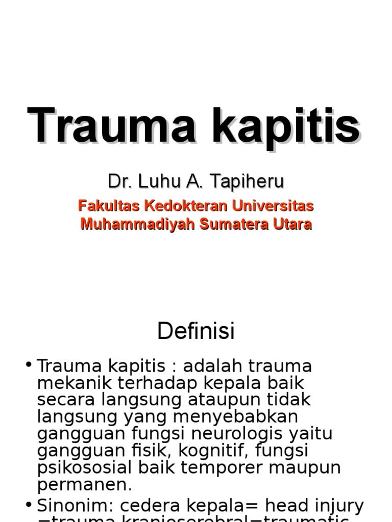 Trauma Kapitis Revisi | PDF