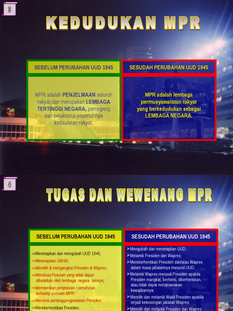 30 Kedudukan MPR Dan DPR | PDF