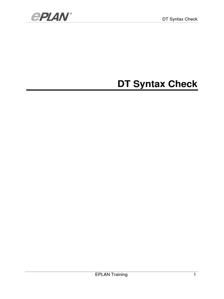 19-DT Syntax Check PDF | PDF