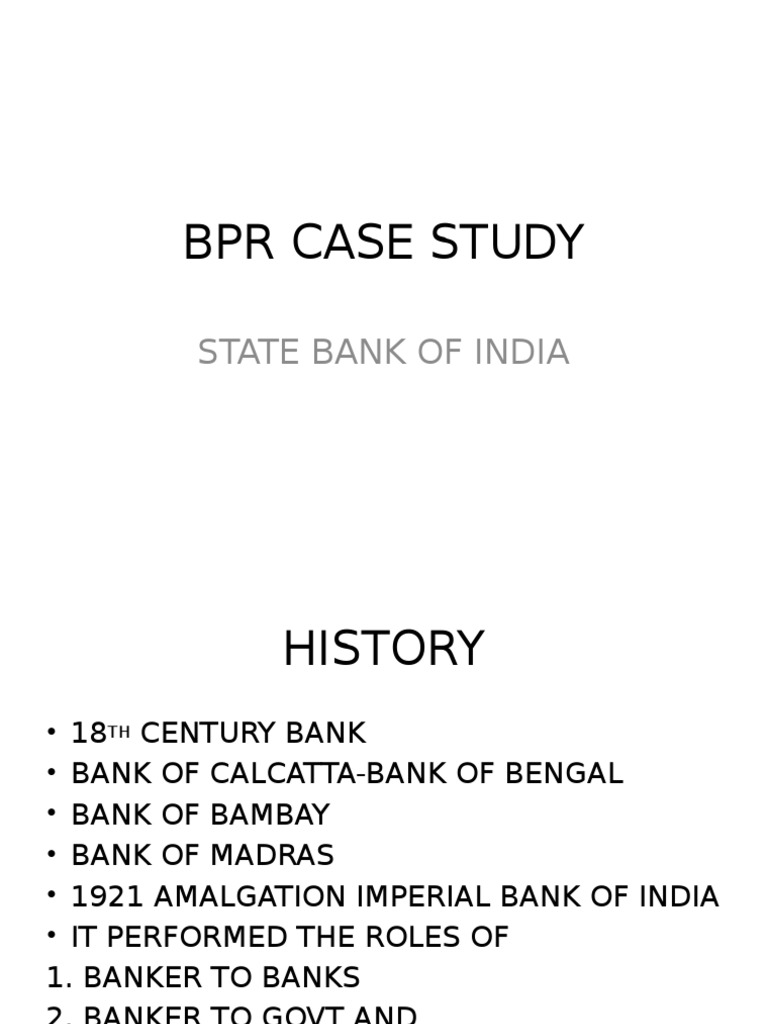 BPR Sbi Case Study | PDF | Banks | Sales
