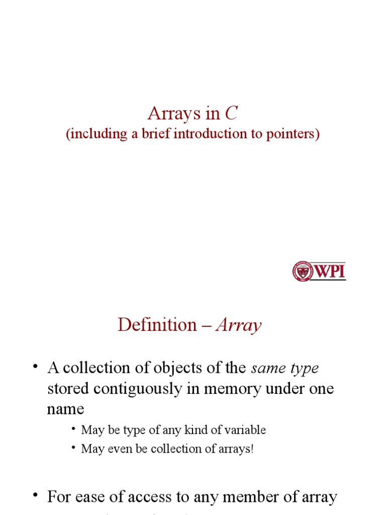 Arrays in C | PDF