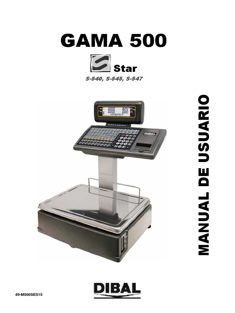 Manual Bascula Dibal Serie 500