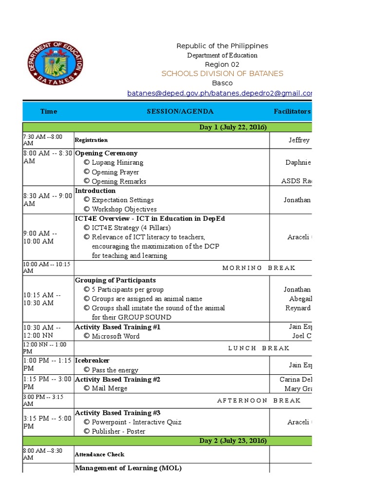 Training Matrix For ICT and TLE Teachers | PDF | Communication | Behavior Modification