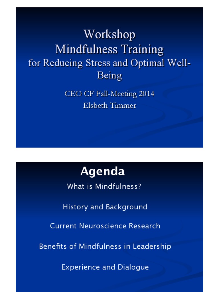 Mindfulness Training Presentation | PDF | Mindfulness | Emotions