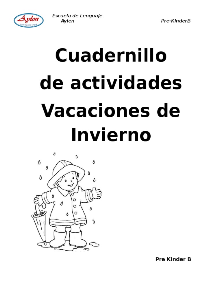 Cuadernillo de Actividades Pre-Kinder | PDF | Artes del Lenguaje y ...
