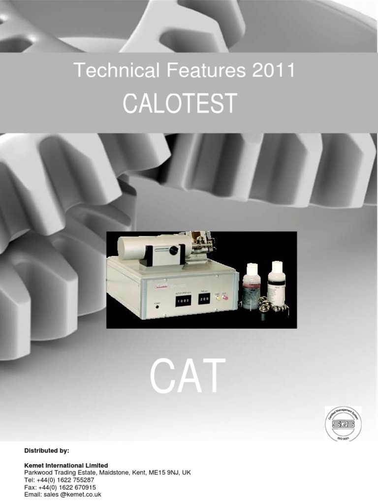Technical Features and Operating Principles of the CAT Calotest ...