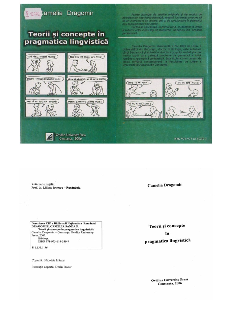 Dragomir, Camelia, Teorii Si Concepte in Pragmatica Lingvistica PDF | PDF