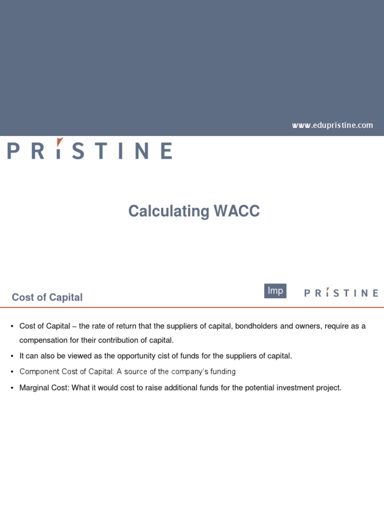 Calculating WACC | PDF | Cost Of Capital | Beta (Finance)