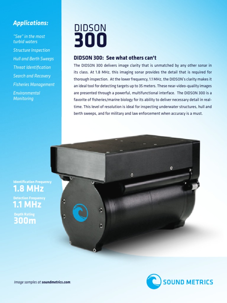Didson: 1.8 MHZ 1.1 MHZ 300M | PDF