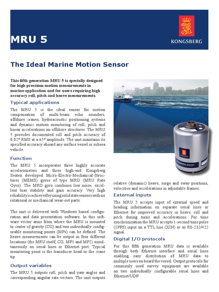 MRU 5 Brochure | PDF | Gyroscope | Accelerometer