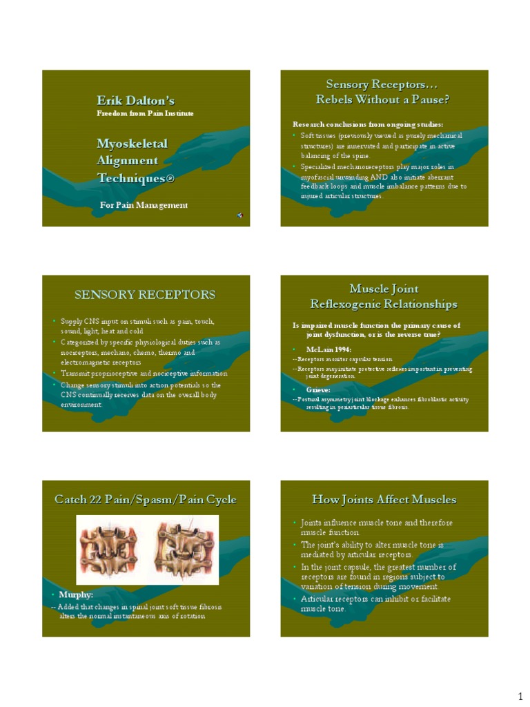 Erik Dalton - Myoskeletal Alignment Techniques PDF | PDF | Science ...